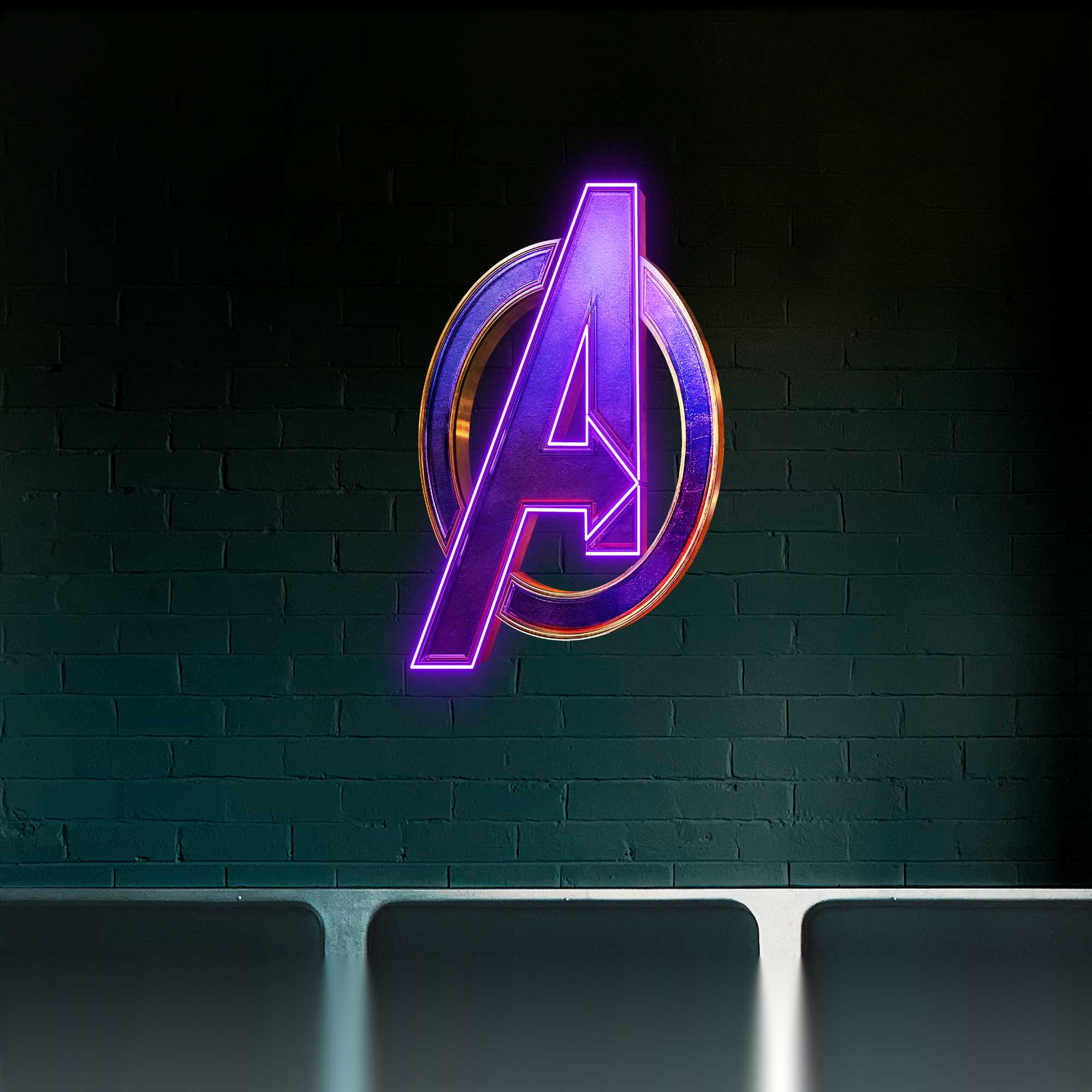 Avengers Logo Neon Sign – Metalsteelalu