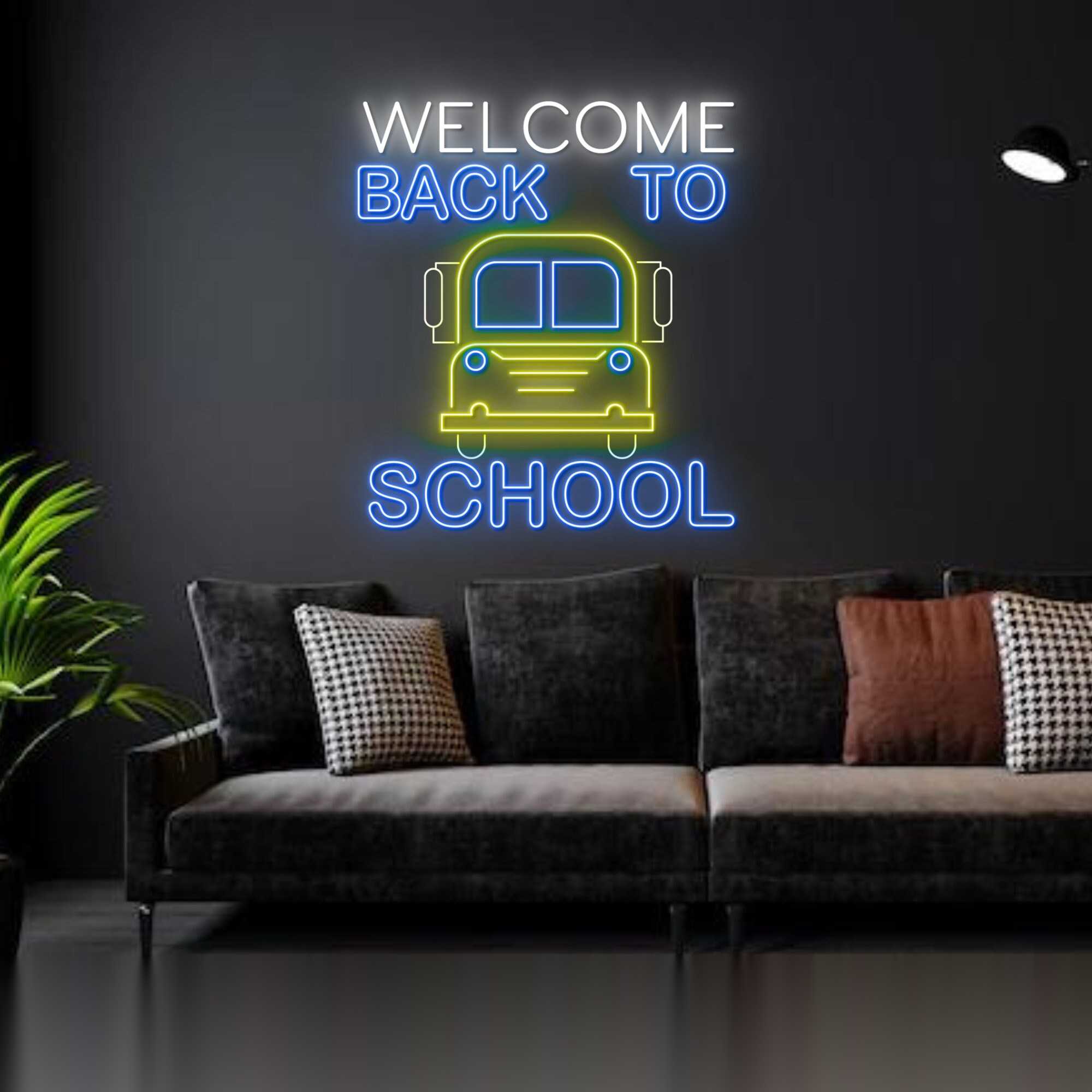 Back To School Neon Sign School Bus Led Sign – Metalsteelalu