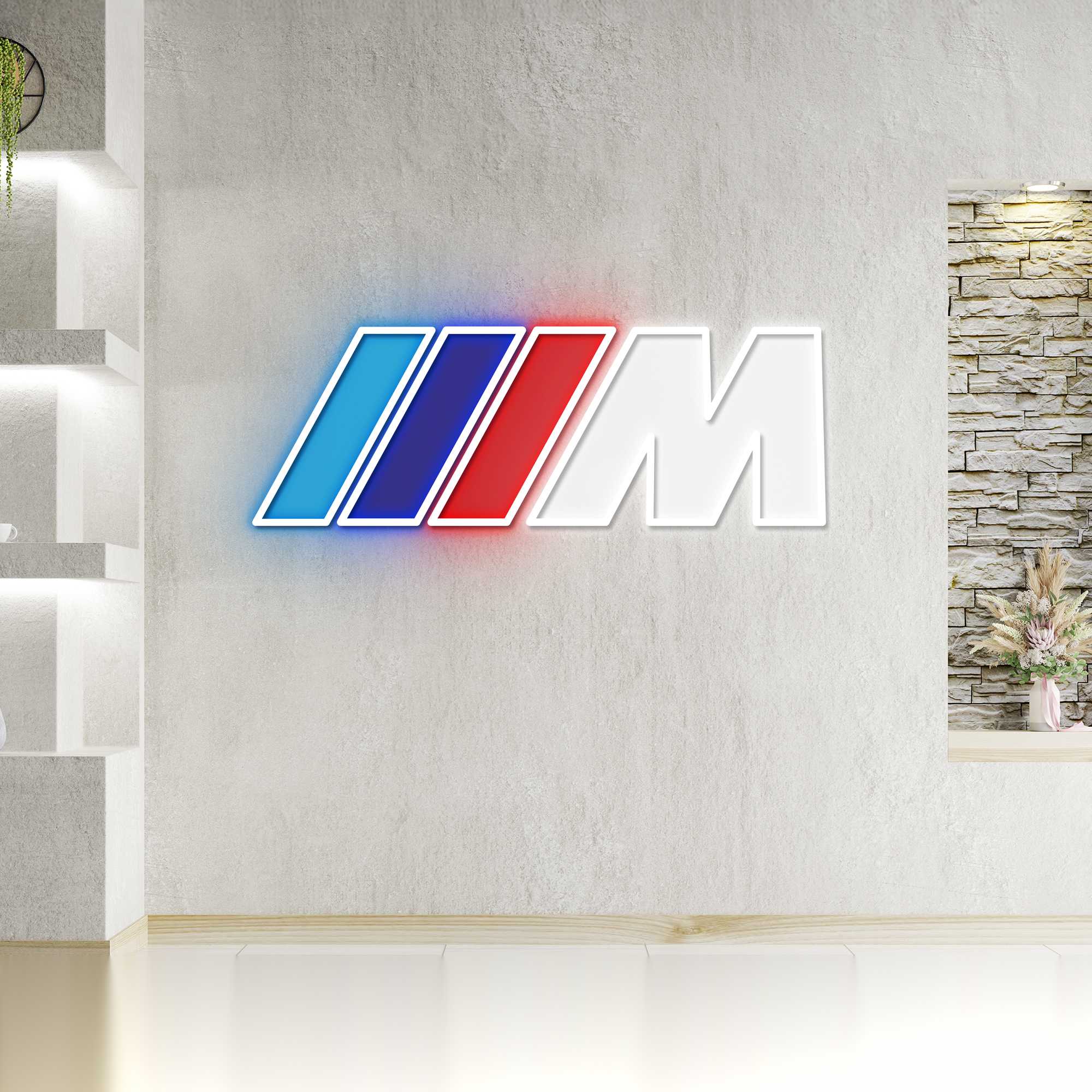 BMW M Emblem neon acrylic – Metalsteelalu