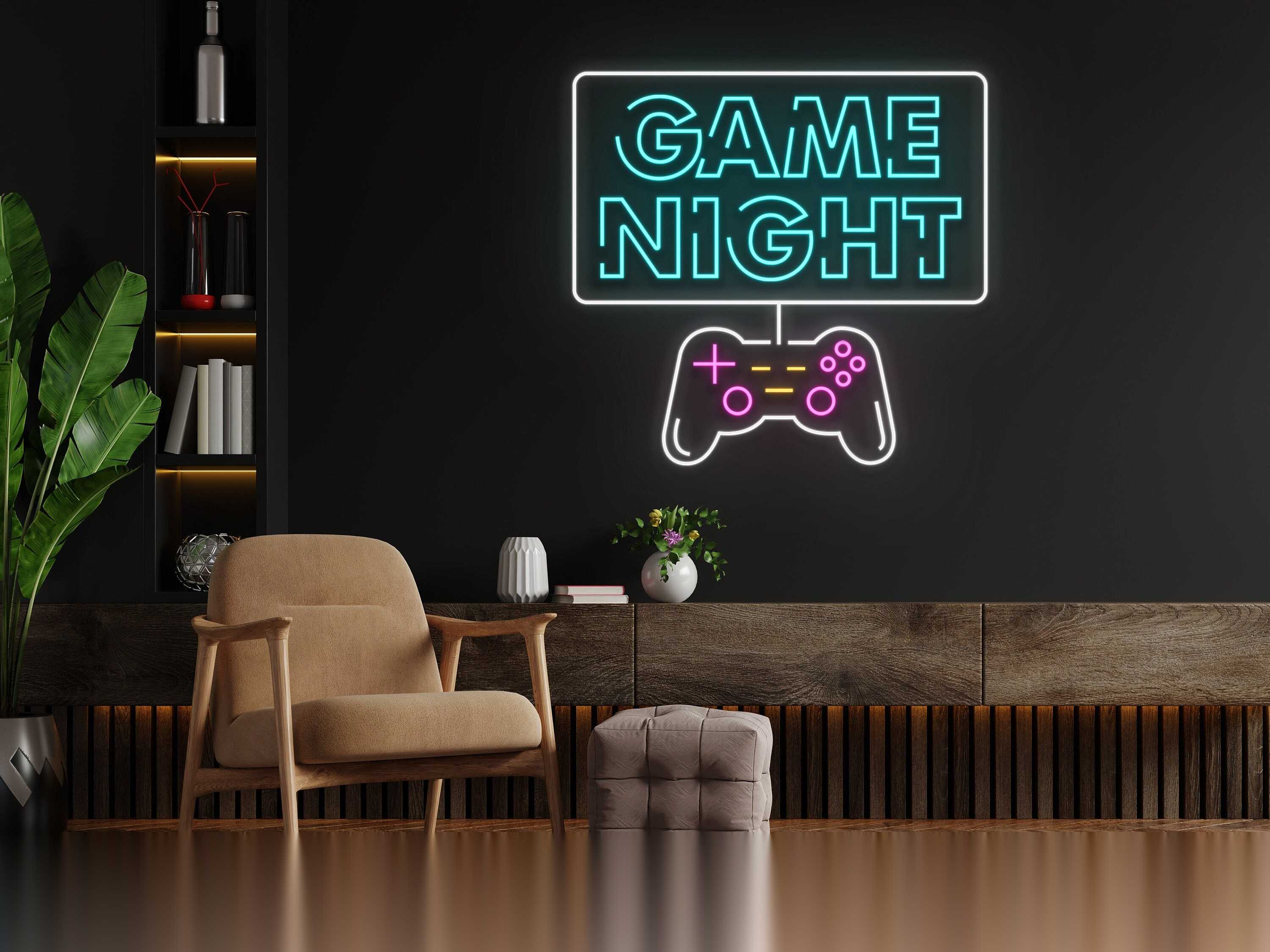 Game Night Neon Sign Gaming Room Decor – Metalsteelalu