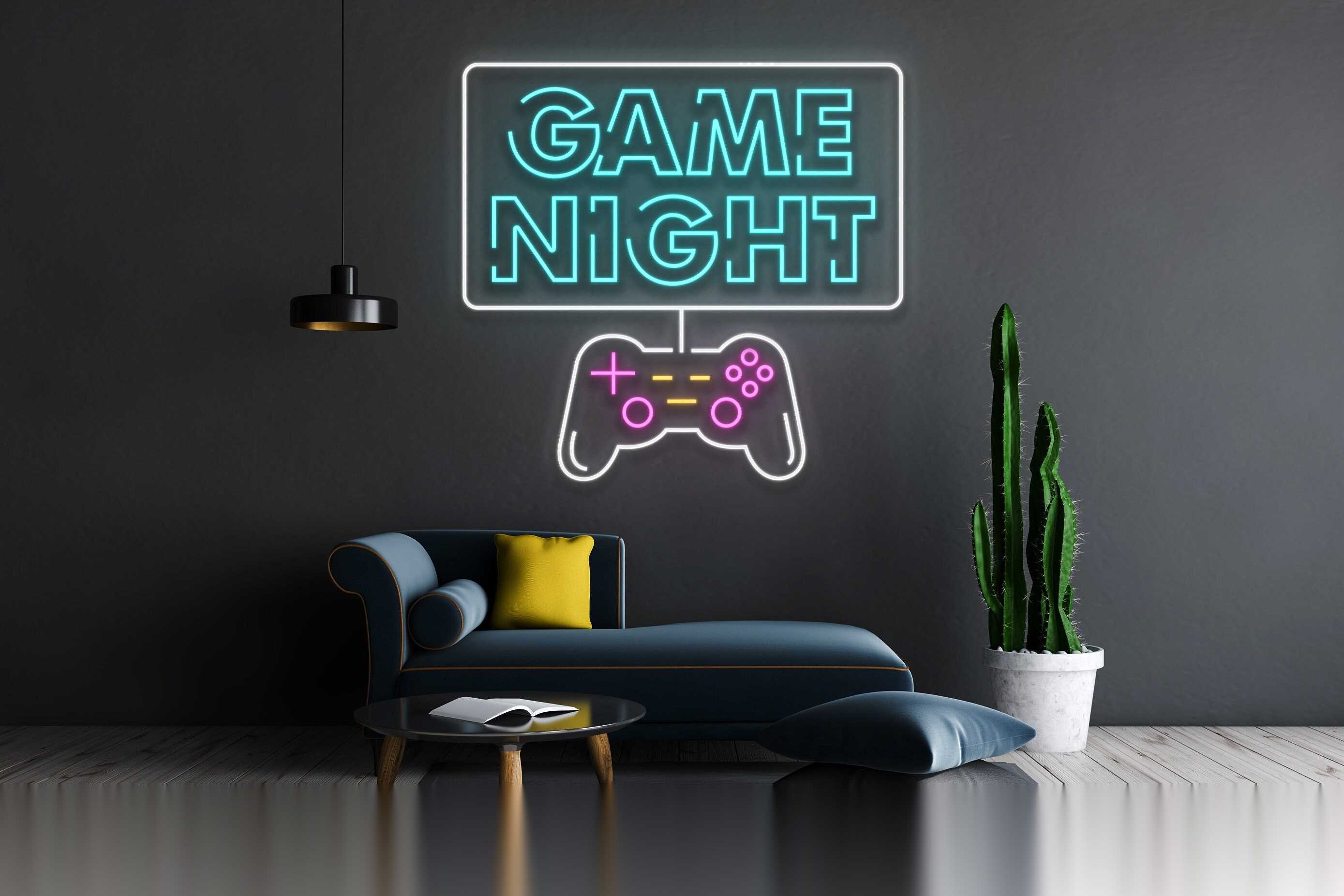 Game Night Neon Sign Gaming Room Decor – Metalsteelalu