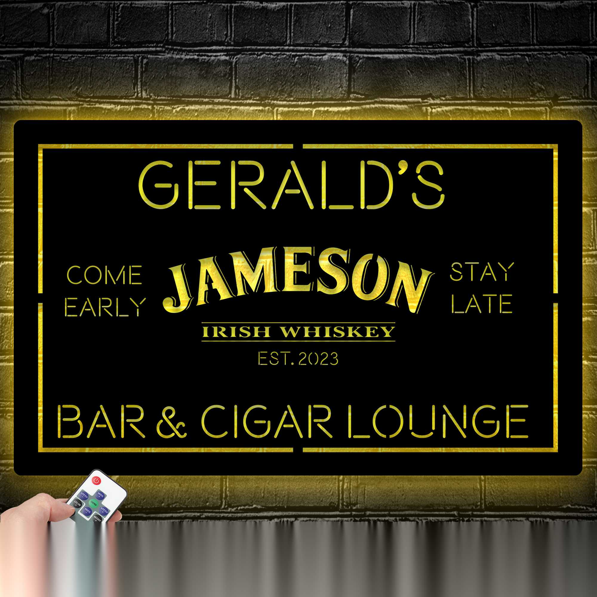 Jameson Irish Whiskey Bar and Cigar Lounge Beer Horizontal Metal Signs ...