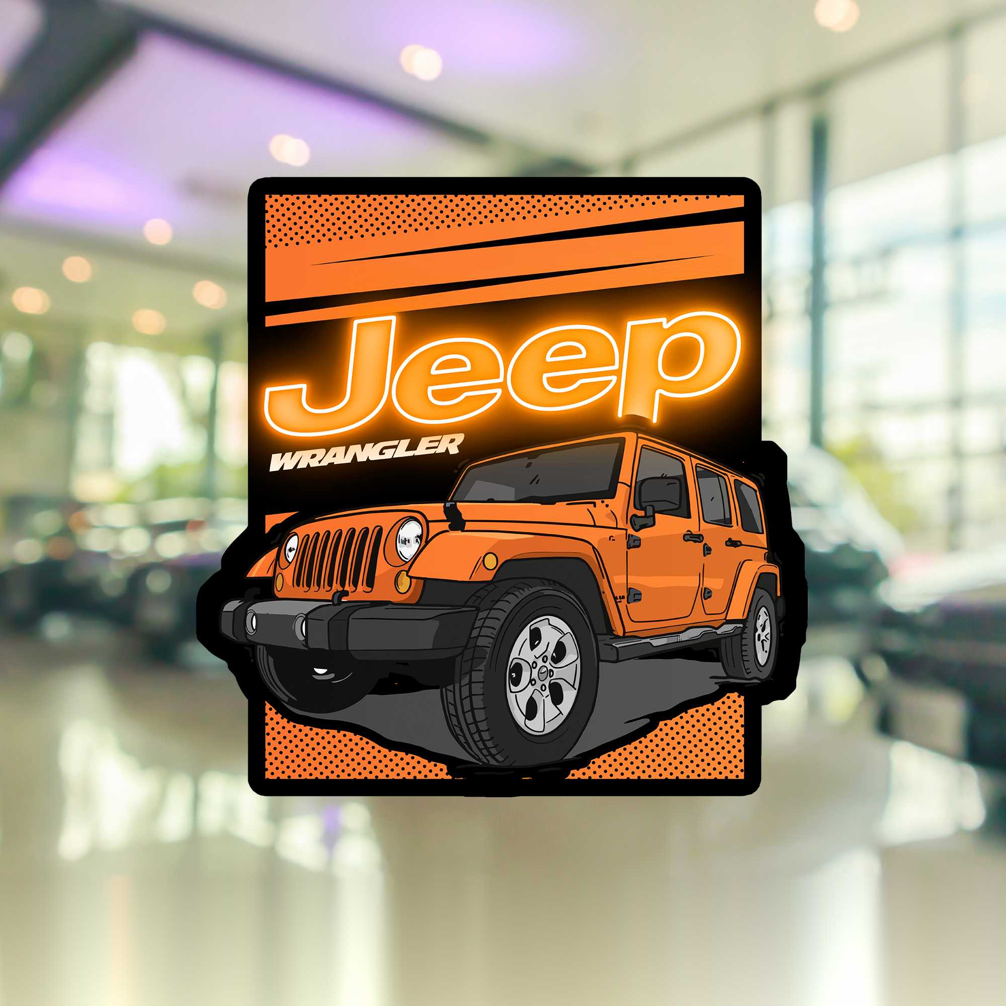 JEEP WRANGLER Acrylic Artwork – Metalsteelalu