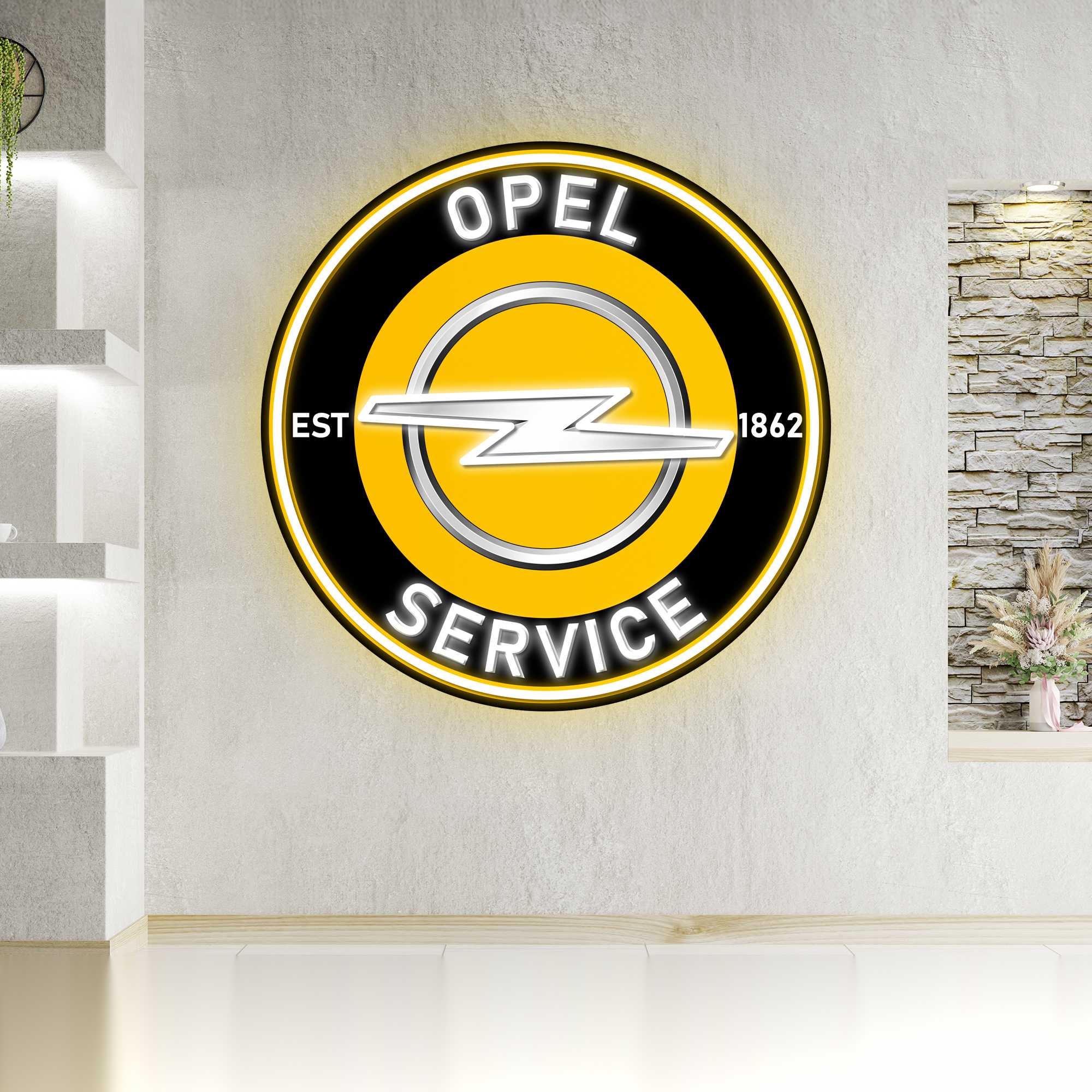 Opel Circle Acrylic Artwork – Metalsteelalu