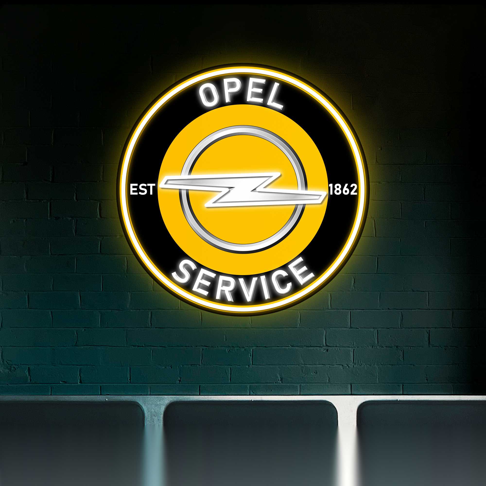 Opel Circle Acrylic Artwork – Metalsteelalu