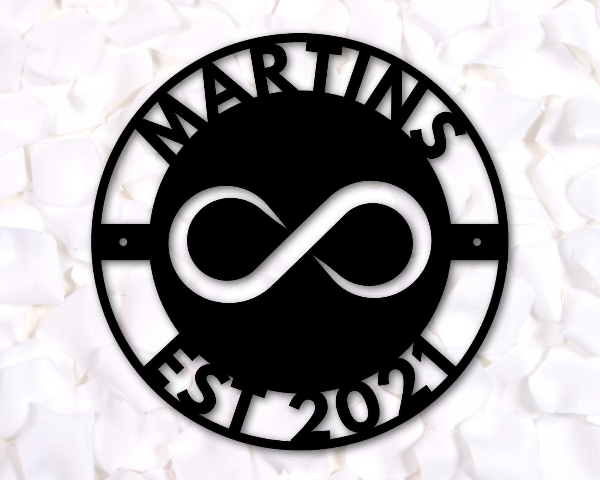 Round Metal Infinity Sign, Personalized Wedding Gift, Anniversary Gift ...